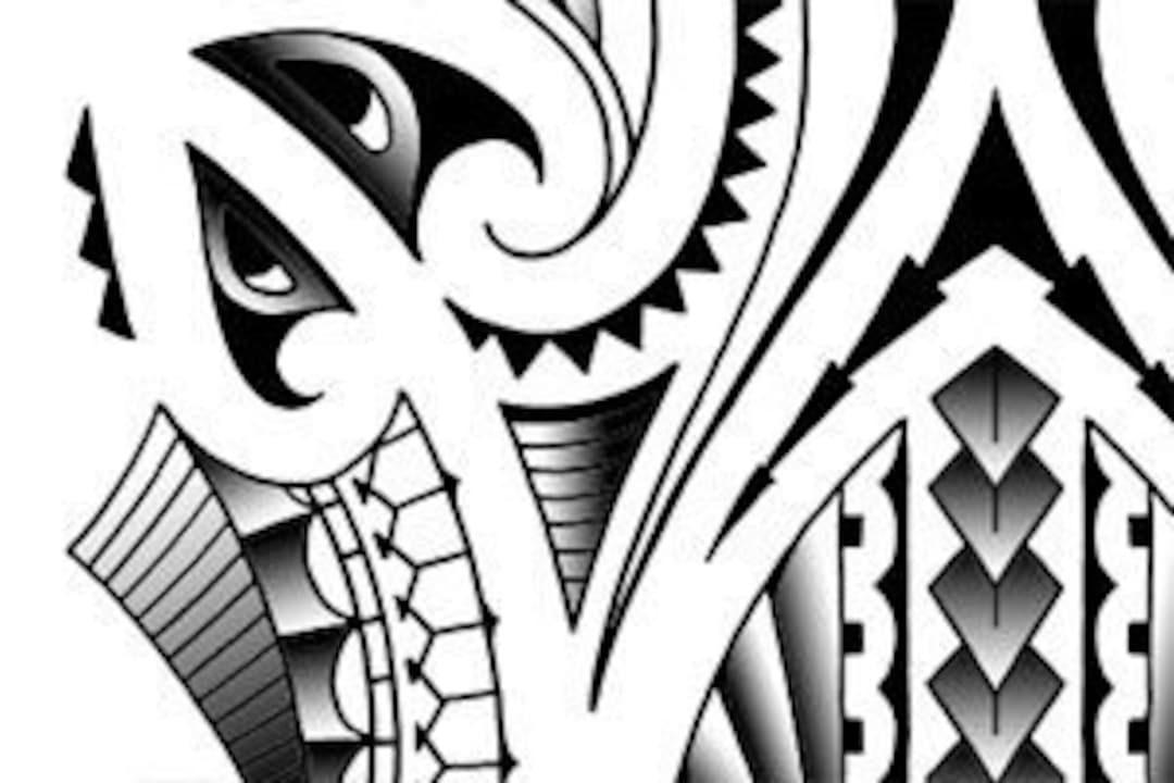 Symmetrical Maori Calf Tattoo Design, Kirituhi Art With Koru and ...