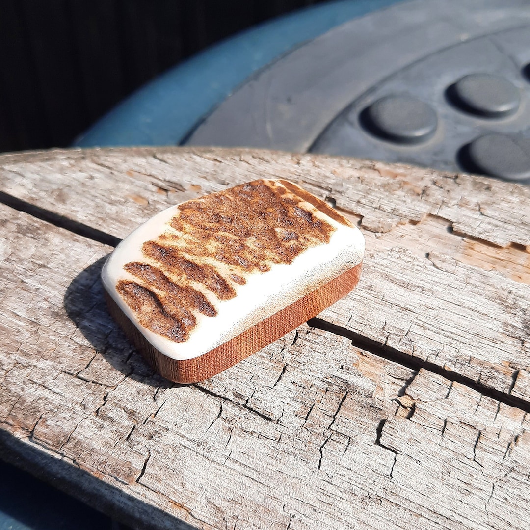 Stag Antler Worry Stone With 1970s Vintage Micarta Unique Rubbing Stone ...