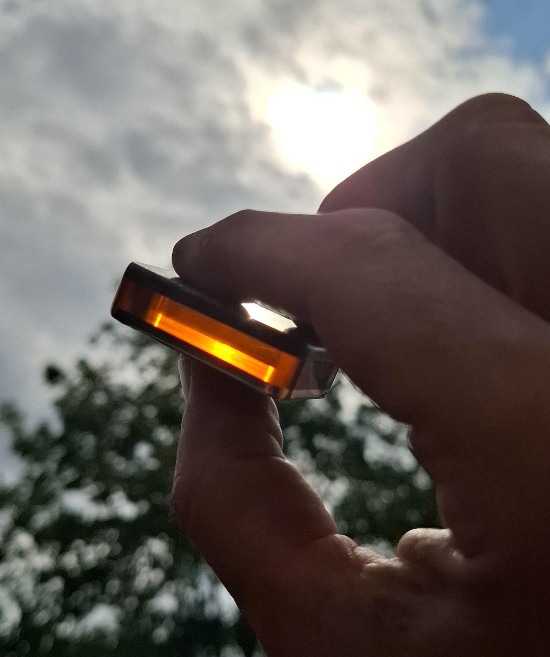 Ultem EDC Worry Stone Hammered Brass Top With Ultem Translucent Core ...