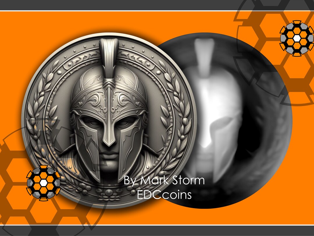 Spartan Helmet Height Map for 3d Laser Engraving | Coin File of a ...