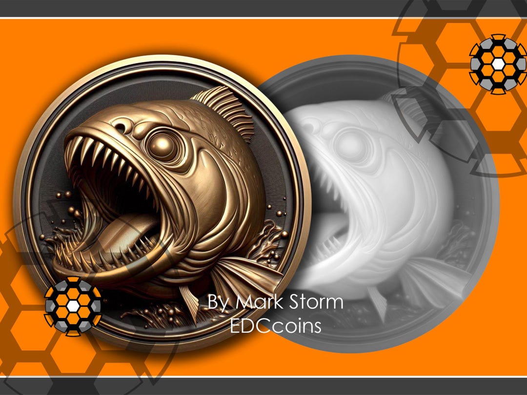 Piranha Fish for 3d Laser Engraving With Heightmap | Digital Predator ...