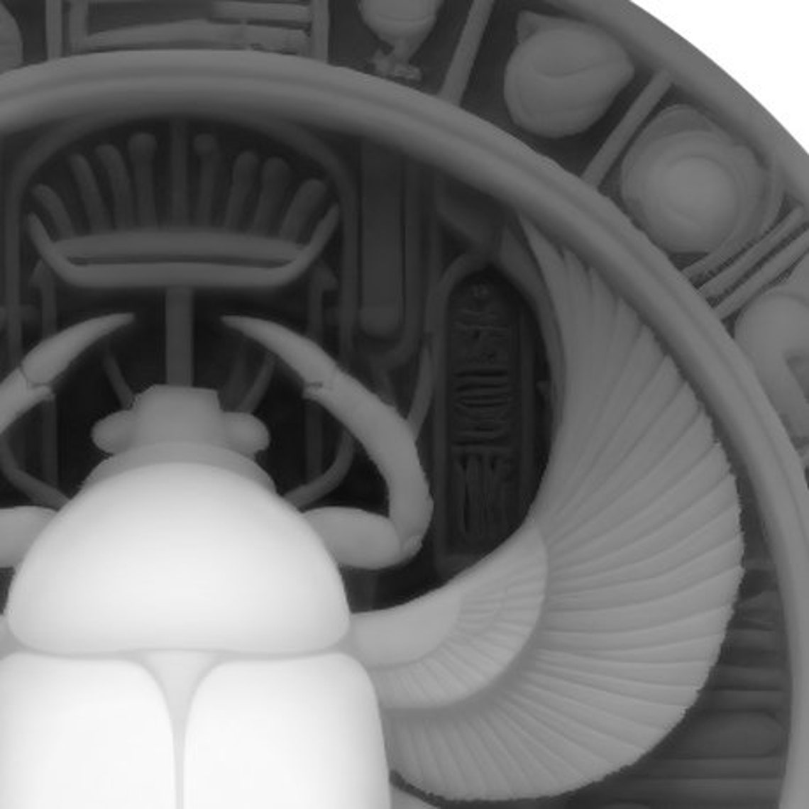 Heightmap Scarab Beetle Amulet for 3d Laser Engraving | Eternal Life ...