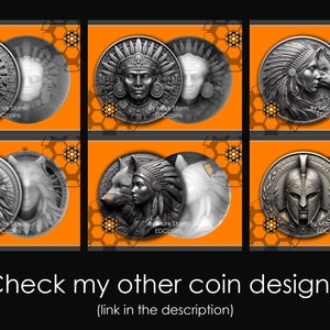 Viking Tree of Life Coin for 3d Laser Engraving With Height Map ...