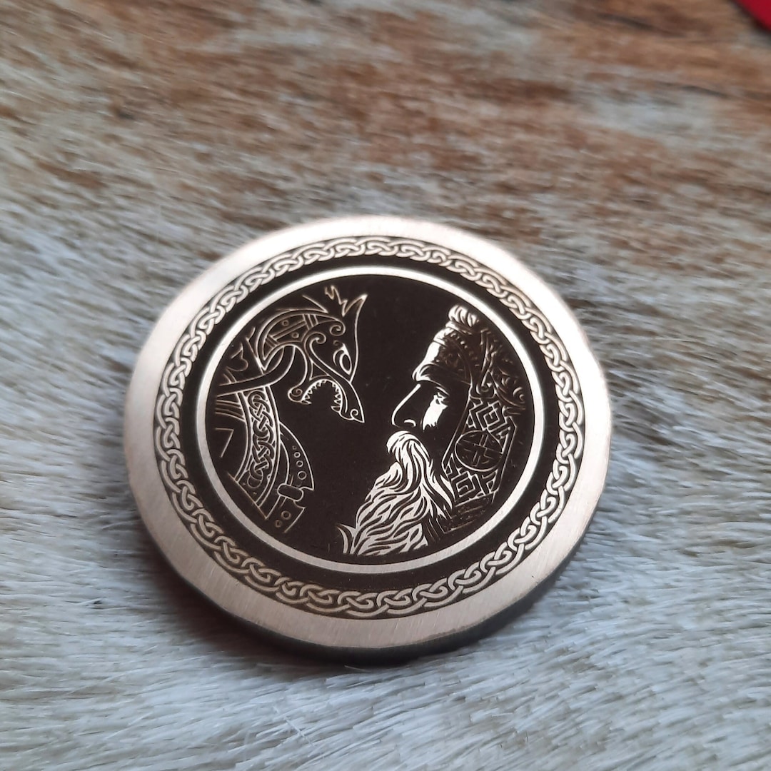 Bronze Viking Edc Worry Coin With slay Your - Etsy
