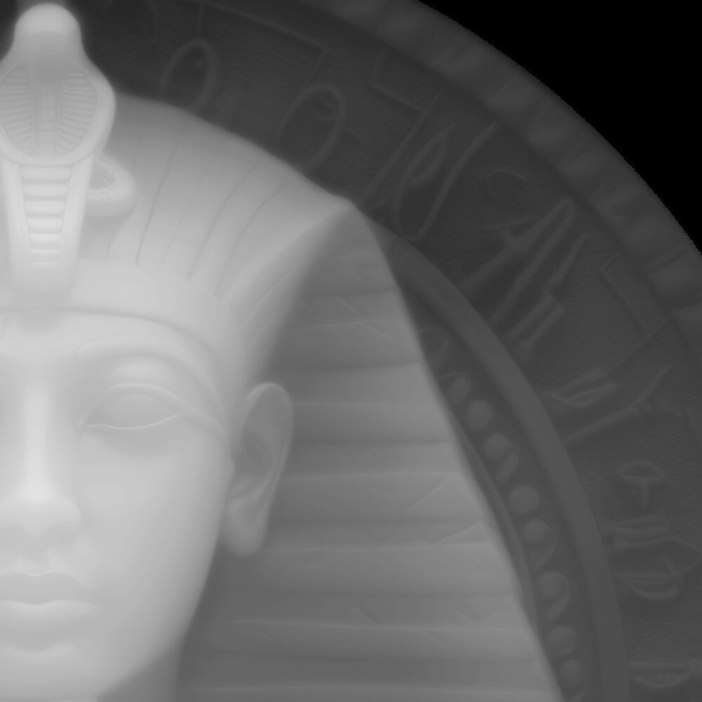 Pharaoh King Tut Coin Design for 3d Laser Engraving With Height Map ...