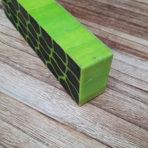 Green Roll Pattern Micarta Block for Knife Handle Scales Unique ...