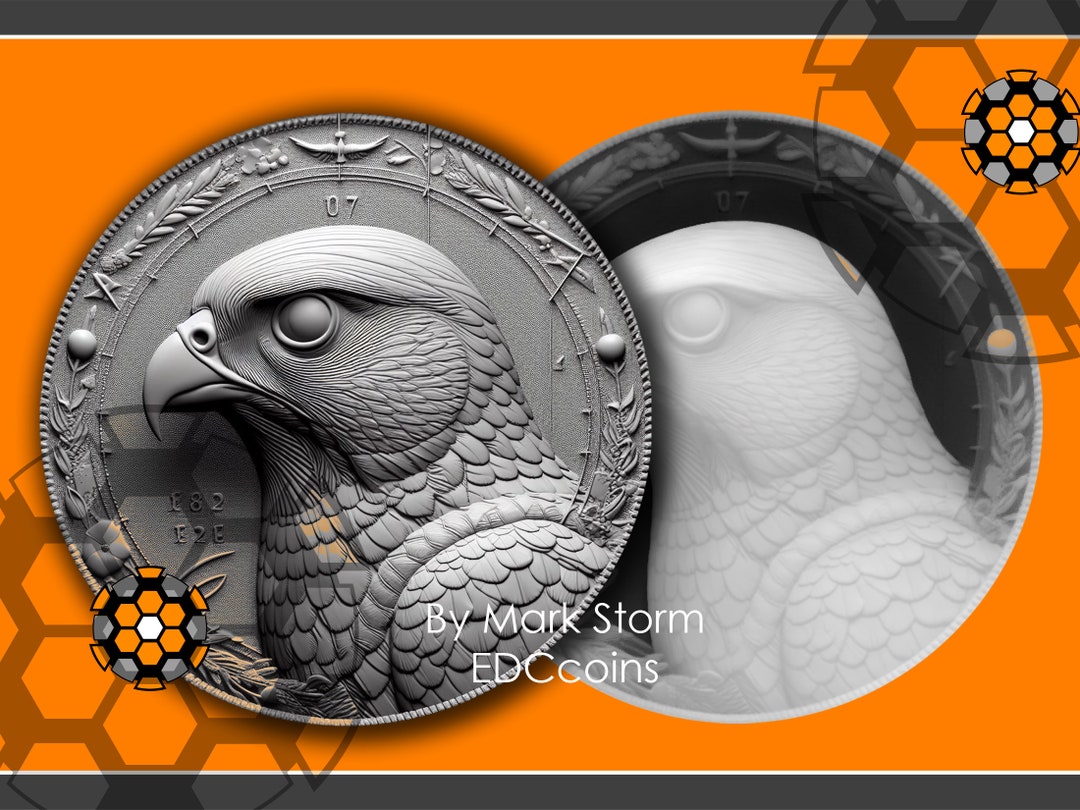 Peregrine Falcon Design for 3d Laser Engraving With Downloadable Height ...