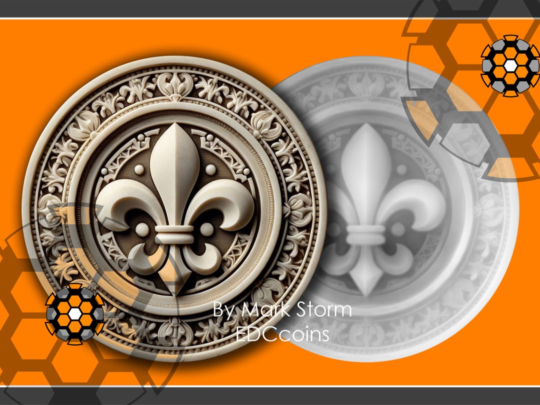 Scouting Symbol 3d Laser Engraving Heightmap French Lily Design ...