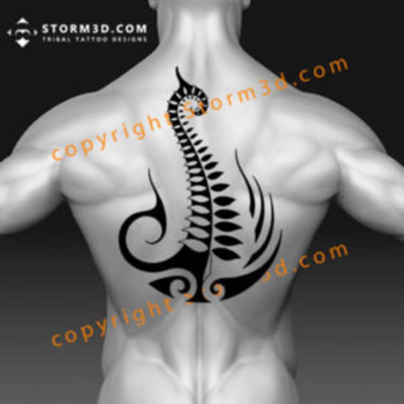 Traditional Maori Fern Tattoo With Large Koru in Black and - Etsy