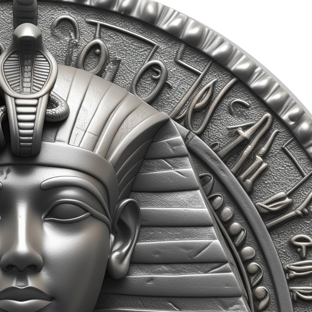 Pharaoh King Tut Coin Design for 3d Laser Engraving With Height Map ...