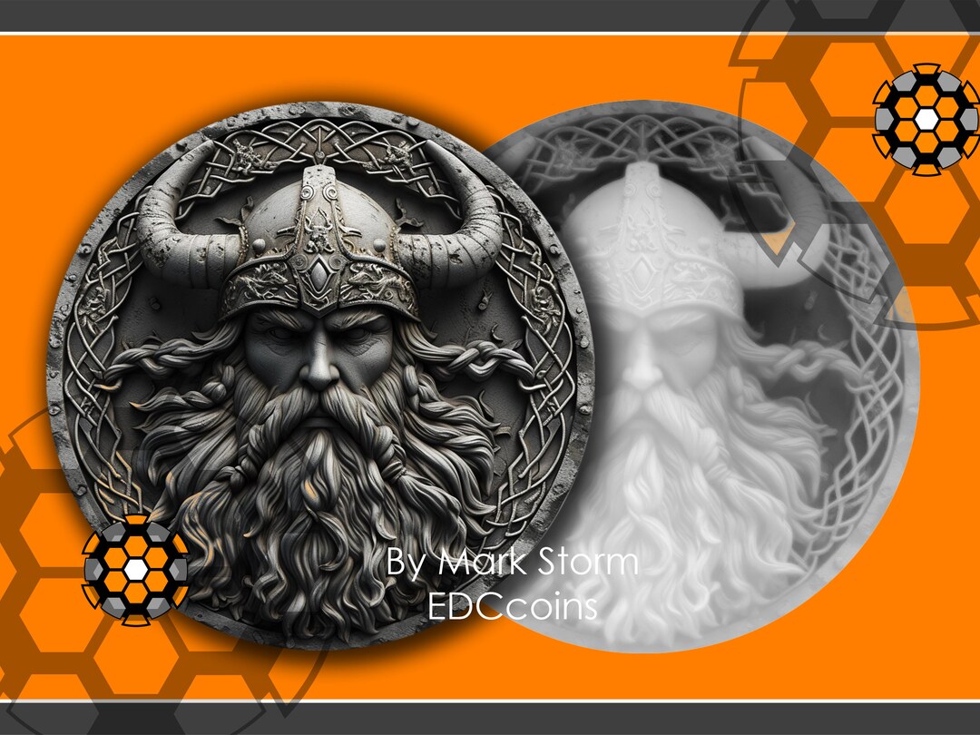 Viking Height Map for 3d Laser Engraved Coins | Scandinavian Norse ...