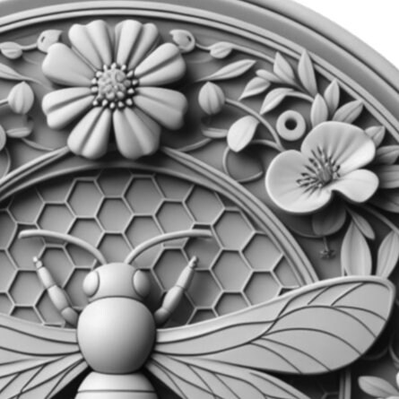 Height Map Beehive Design for 3d Laser Engraving for Beekeeper ...