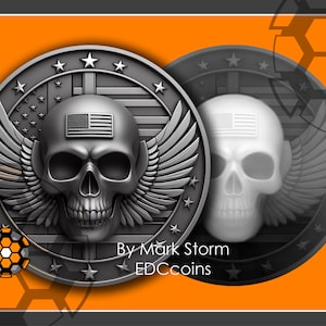 Downloadable Height Map for 3d Laser Engraving With Use Skull & Wings ...