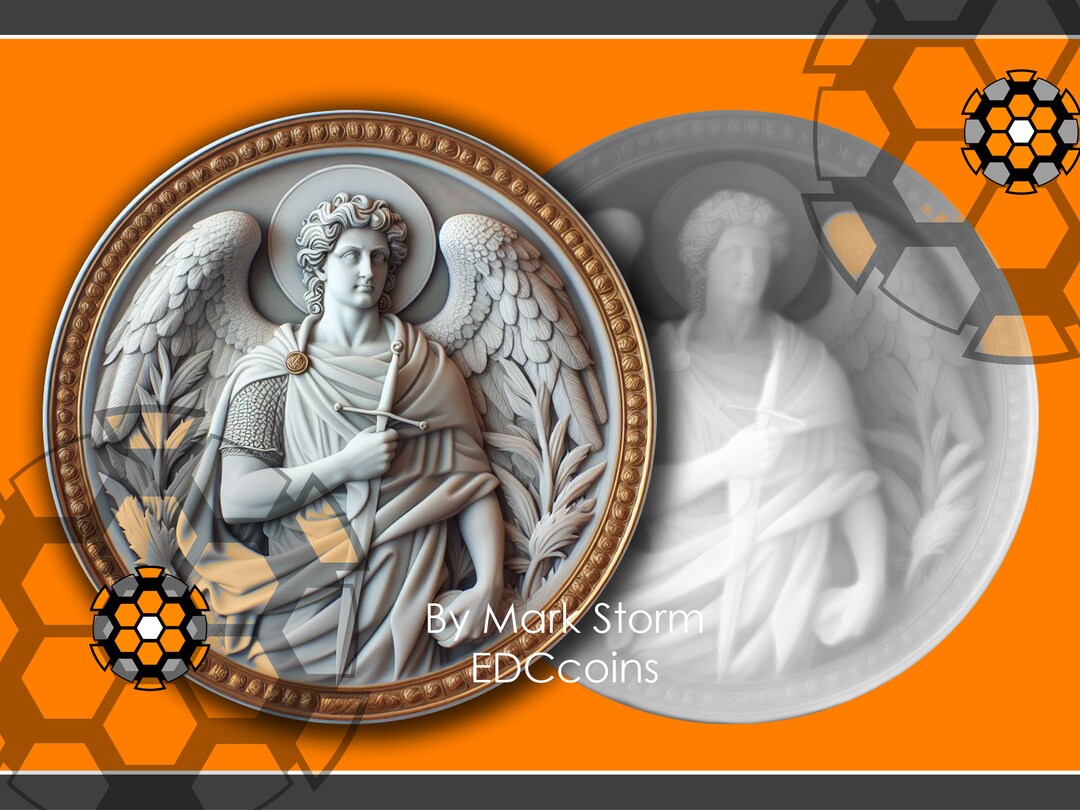 Saint Michael 3d Laser Engraving Height Map | Religious Sign for ...