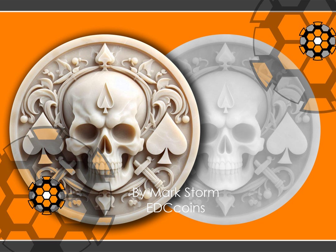 3d Laser Engraving File Ace of Spades Skull Design | Digital ...