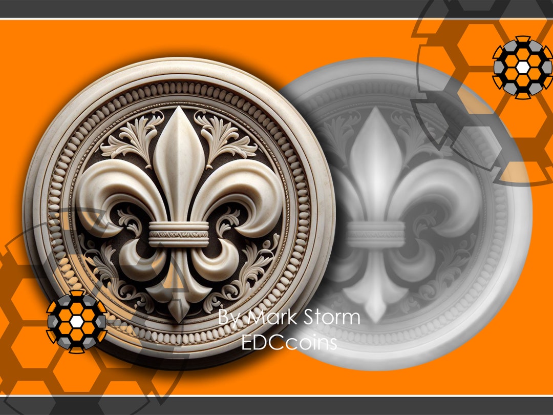 3d Laser Engraving Heightmap for French Lily Design | Scouting Symbol ...