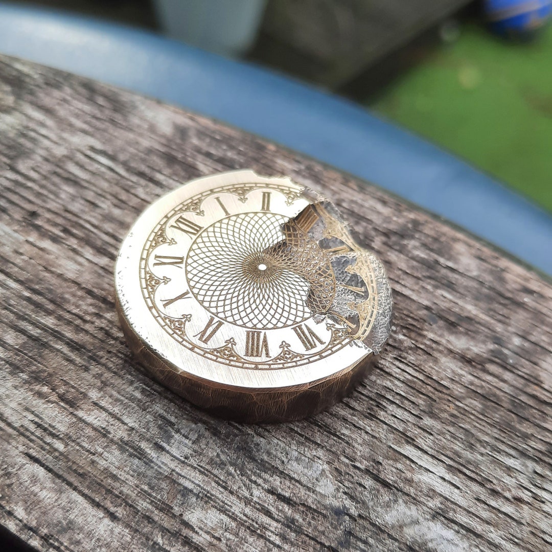 Antique Clockface EDC Pocket Coin With Reminder Quote "this Too Shall ...