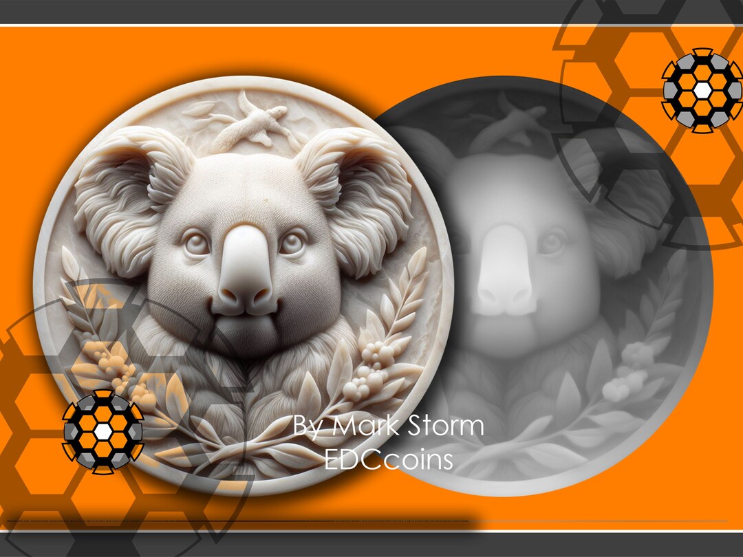 Lightburn Koala Portrait for 3d Laser Engraving With Heightmap ...