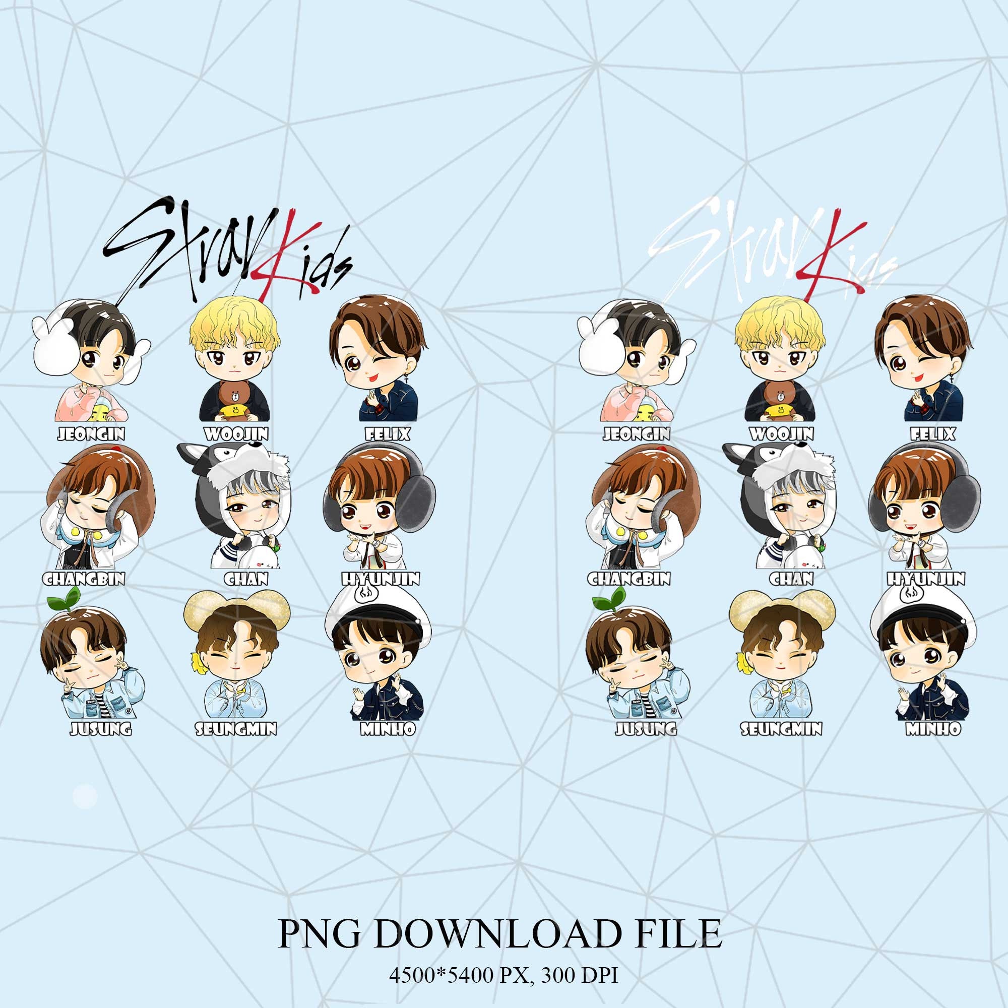 Stray Kids Skzoo Characters PNG Stray Kids Maniac World Tour - Etsy