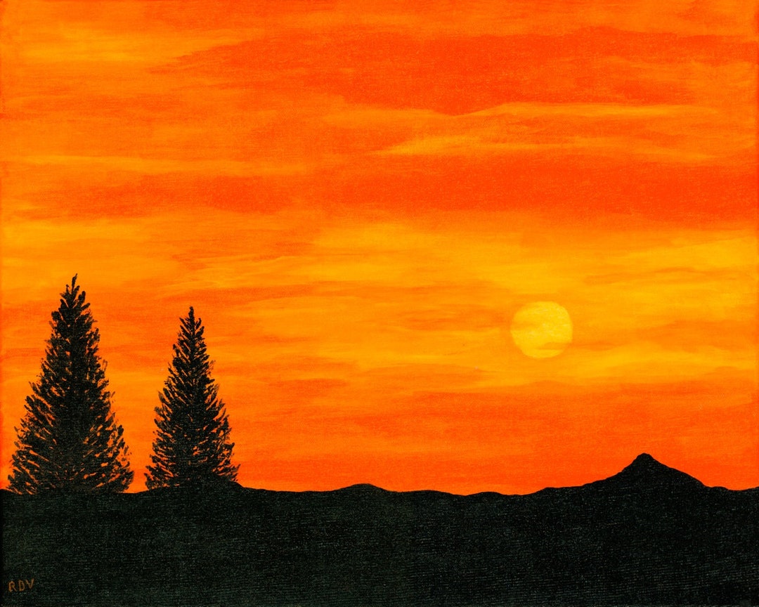 Sunset Silhouette - Etsy