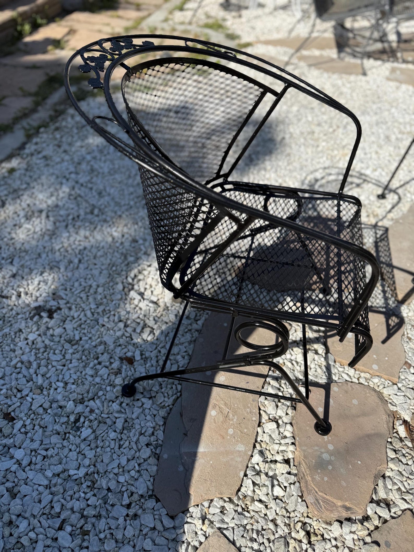 Vintage O W Lee Wrought Iron Patio Set, Acorn and Leaf Pattern, Oval ...