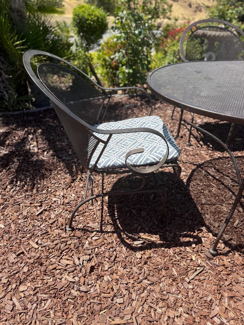 Vintage Wrought Iron Patio Furniture by Meadowcraft , Made of Wrought ...