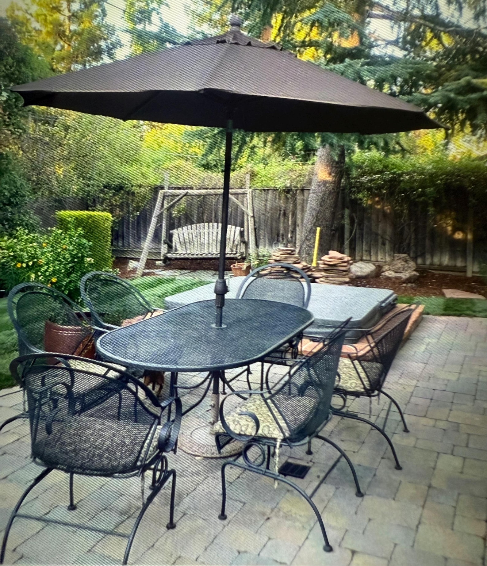 Vintage Wrought Iron Patio Furniture by Meadowcraft , Made of Wrought ...