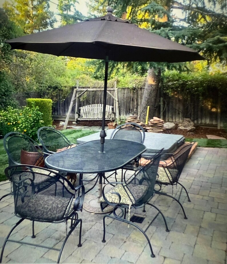 Vintage Wrought Iron Patio Furniture by Meadowcraft , Made of Wrought ...