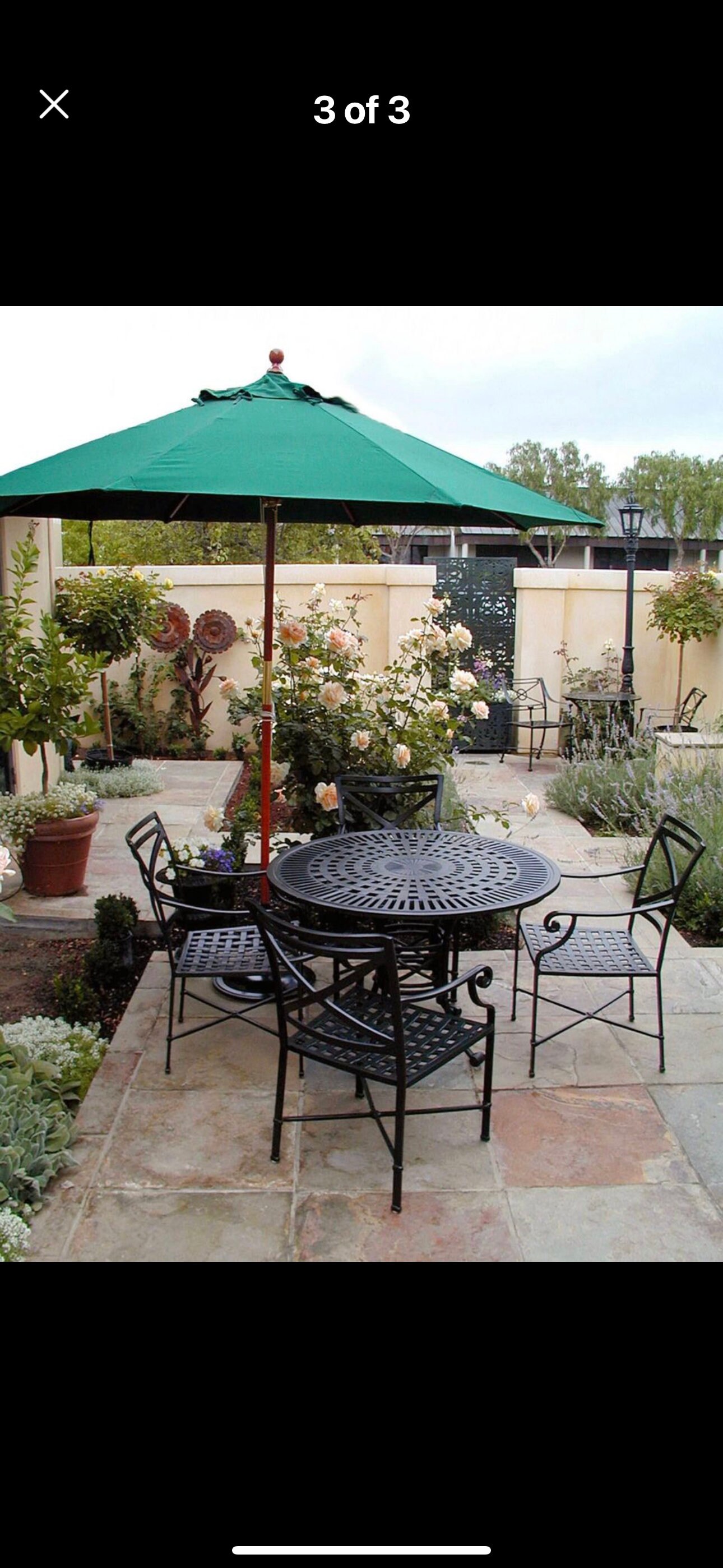 Woodard Patio Set, Contemporary Design Set,, Made of Cast Aluminum, 5 ...