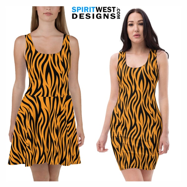 Tiger Stripe Dress - Etsy