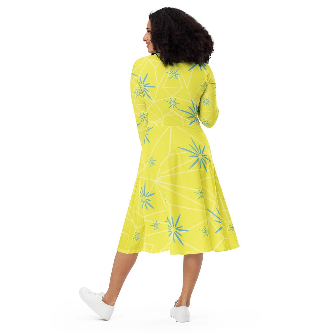 Joy Costume 2XS - 6XL Inside Out Emotion Midi Dress Long Sleeve Knee ...