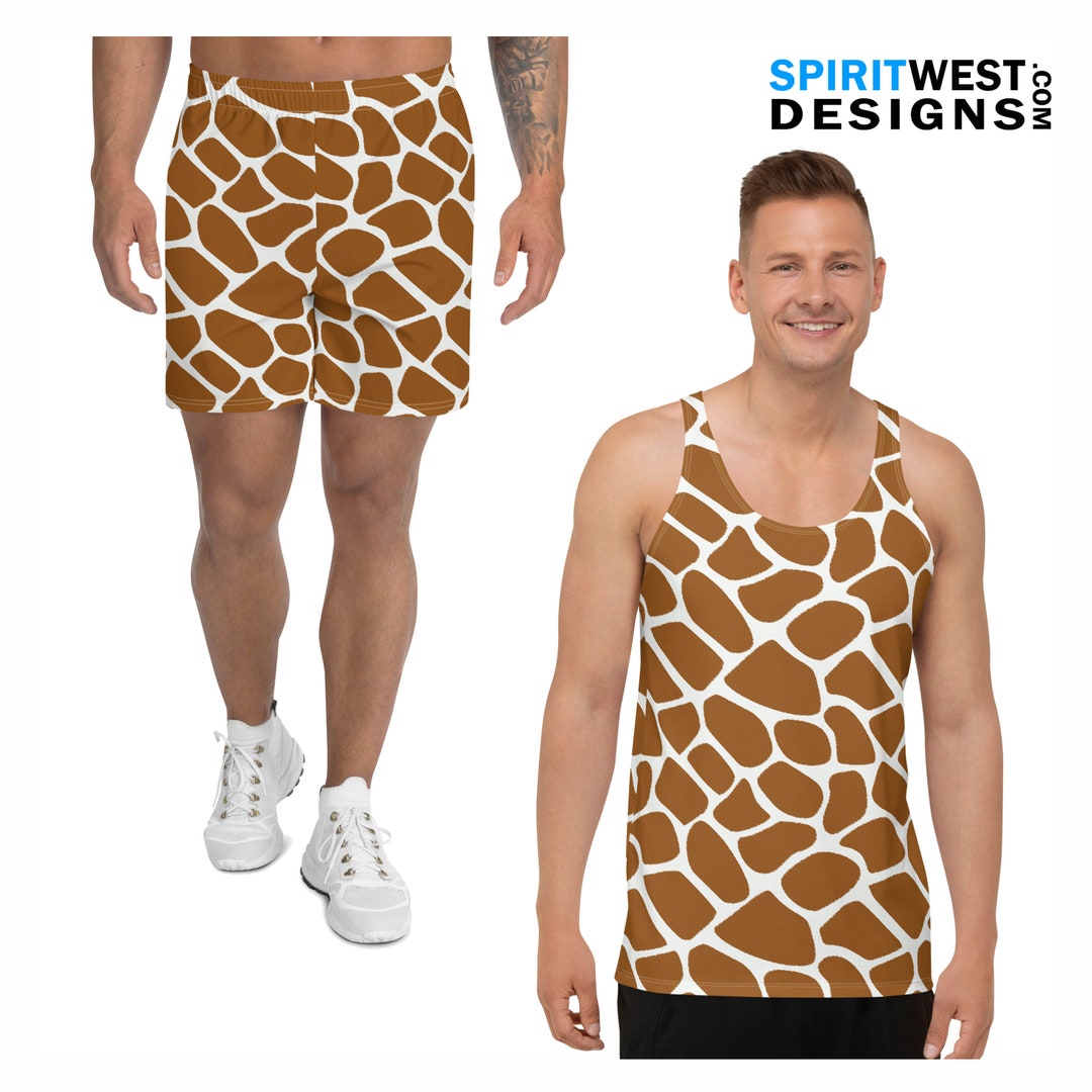Giraffe Costume | Men's Animal Print Safari Halloween Cosplay Burner ...