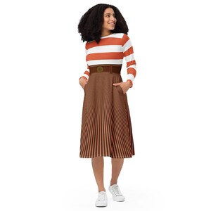 Anxiety Costume 2XS - 6XL Inside Out Emotion Midi Dress Long Sleeve ...