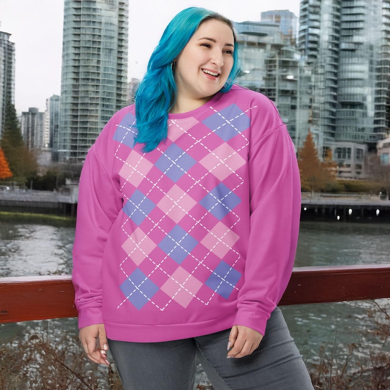 Argyle Jumper Womens - Etsy