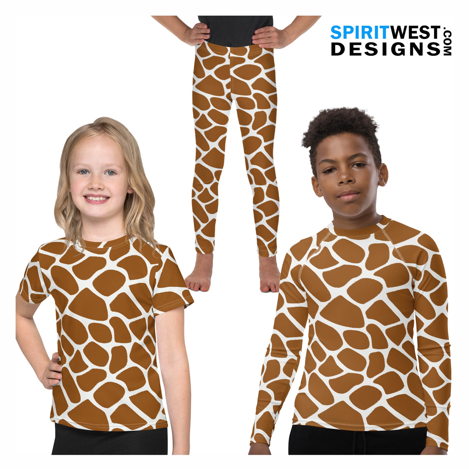 Giraffe Costume Spotted Animal Print Safari Dress up Cosplay Halloween ...