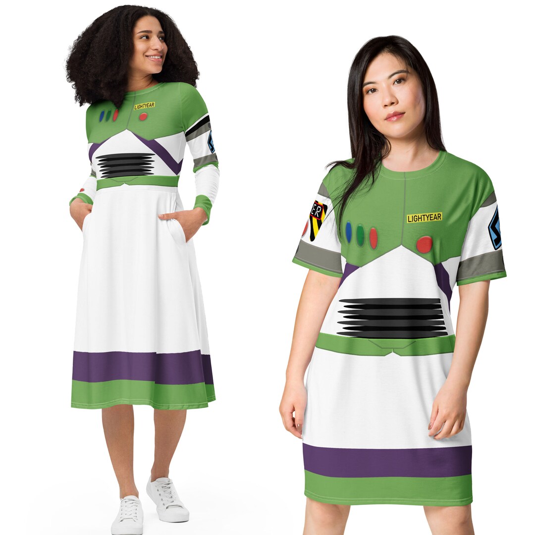Space Ranger Buzz Lightyear Costume 2XS 6XL Spaceman T-shirt Dress Long ...