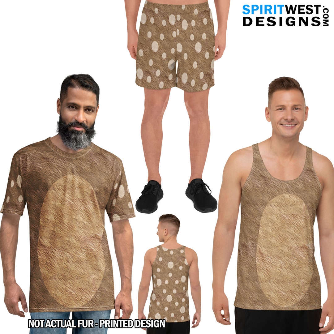 Reindeer Costume Men's Christmas Rudolph Cosplay Holiday Festive Outfit ...