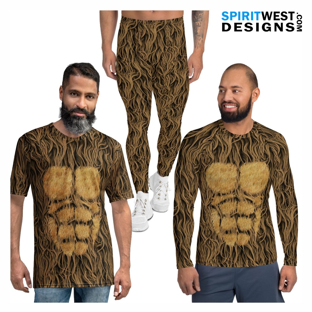 Bigfoot Costume Sasquatch Bear Gorilla Monkey Hairy Fur Print Halloween ...