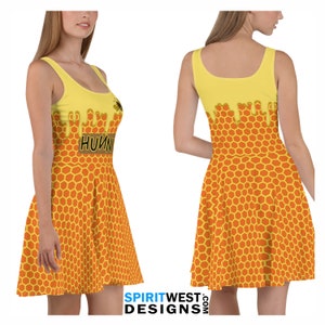 Honey Pot Costume Skater Dress Fitted Bodycon Dress | Bee Keeper Pooh ...