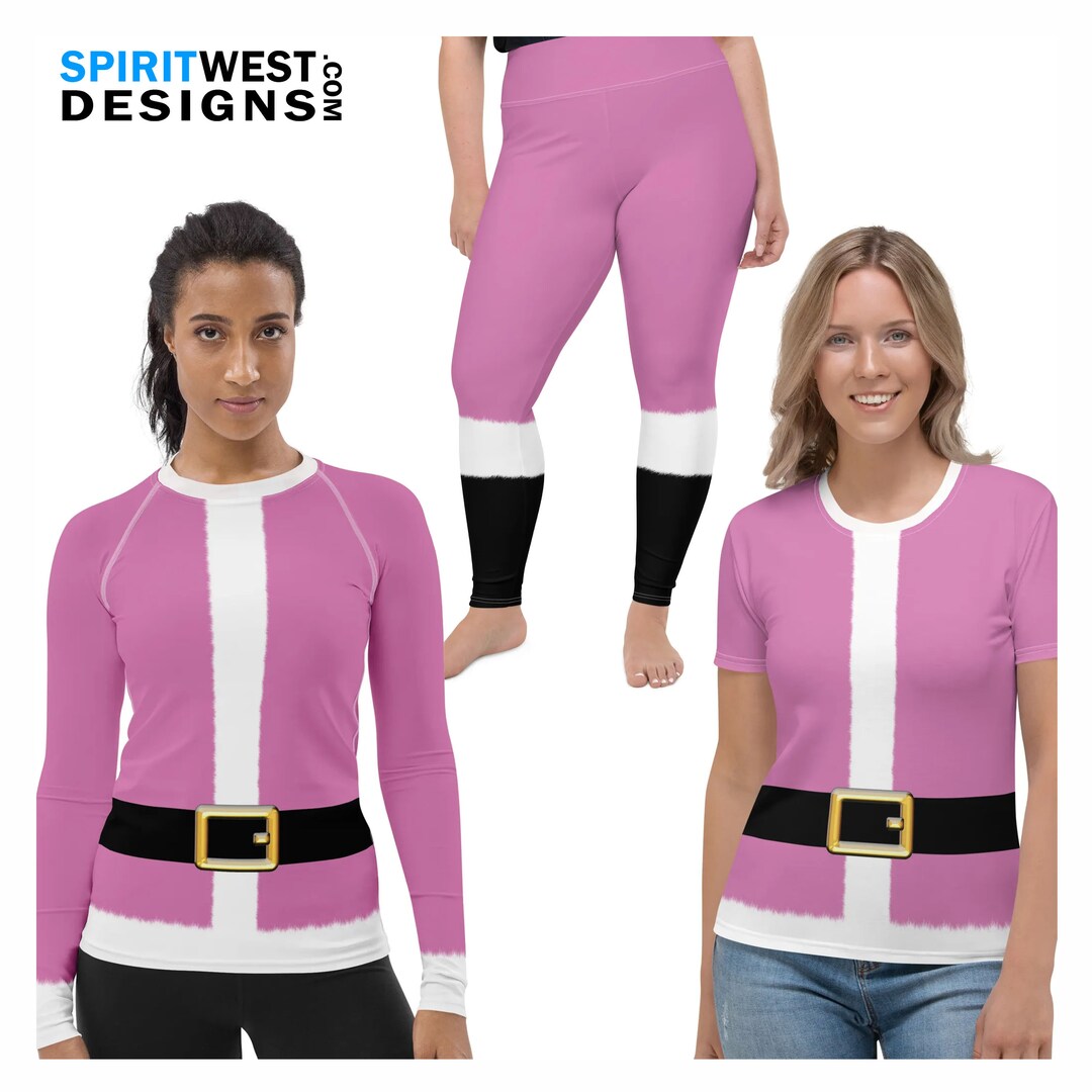 Pink Santa Christmas Costume St. Nick Shirt Plus Size Leggings ...