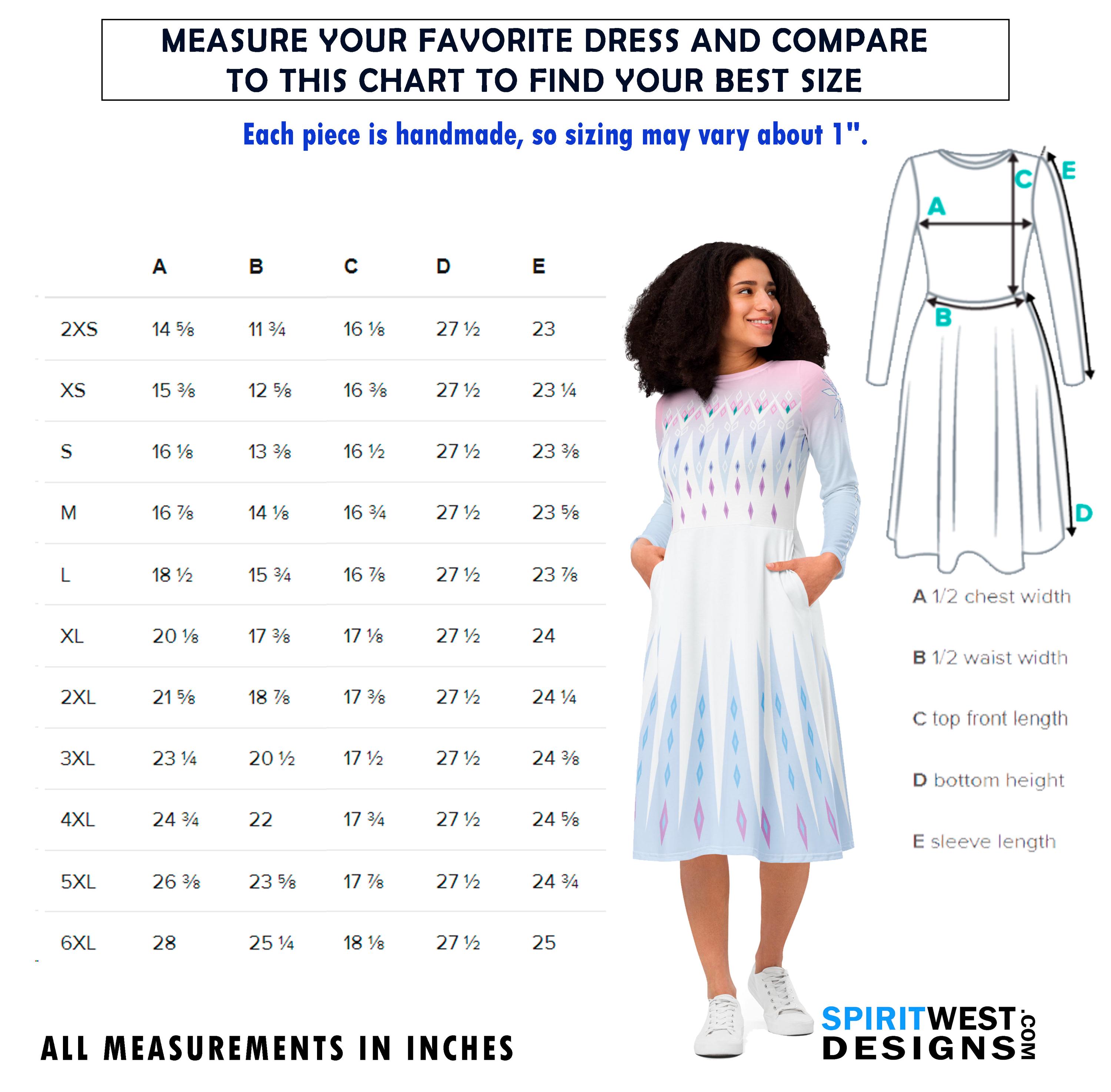 Joy Costume 2XS - 6XL Inside Out Emotion Midi Dress Long Sleeve Knee ...