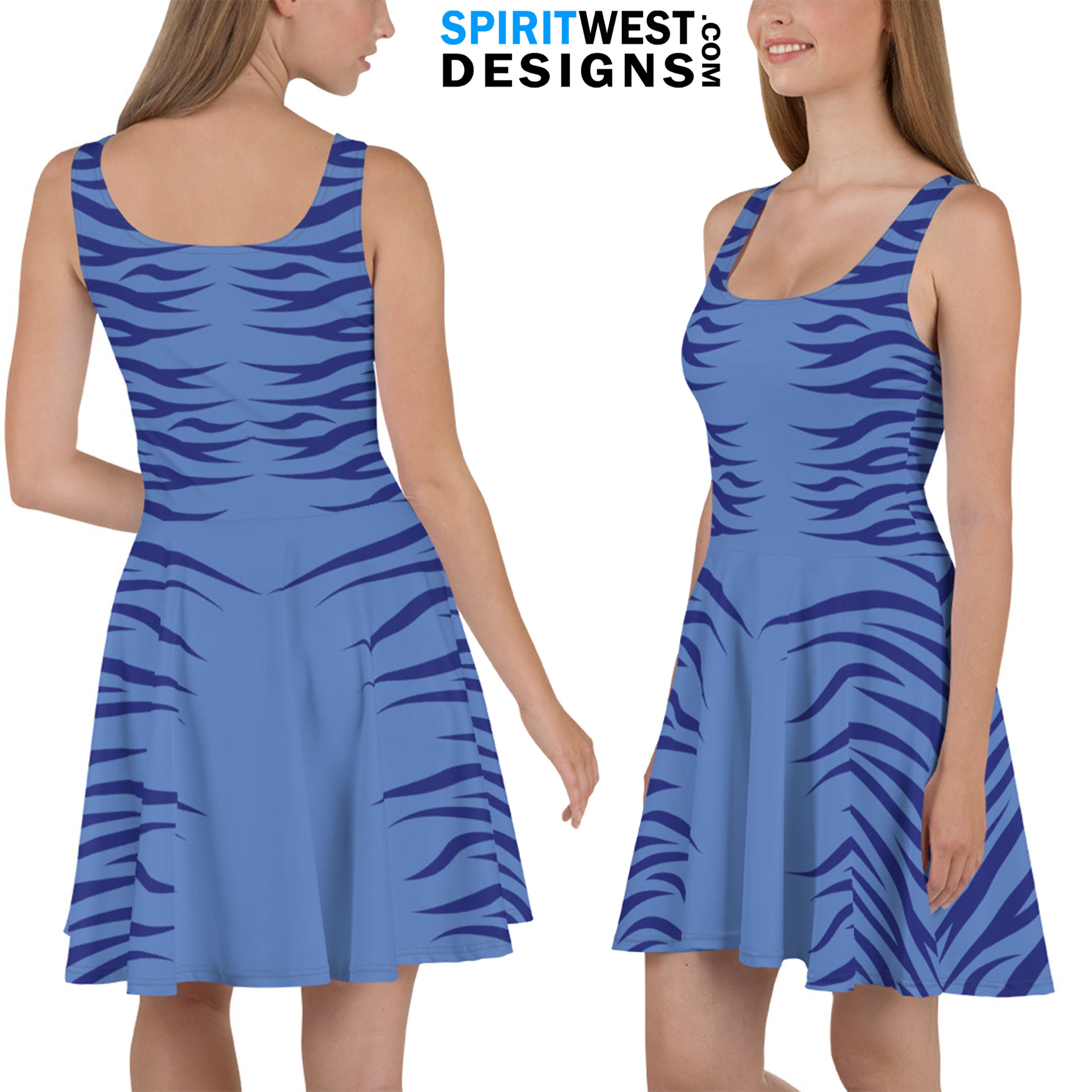 Blue Alien Costume Skater Dress or Fitted Dress Activewear - Etsy