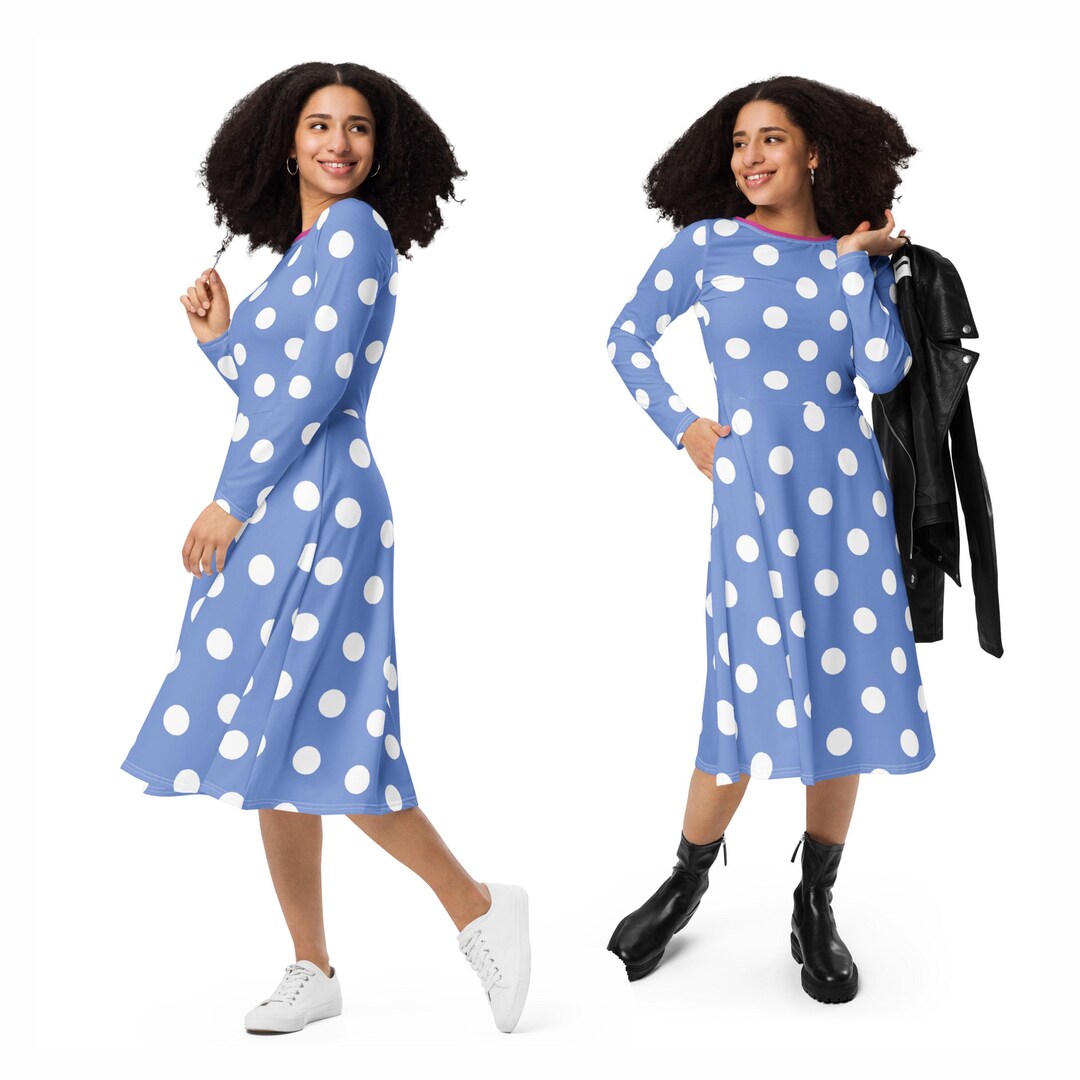 Envy Costume 2XS - 6XL Inside Out Emotion Midi Dress Long Sleeve Knee ...
