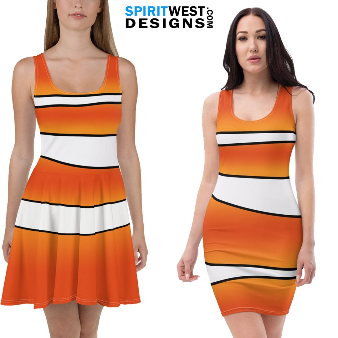 Clown Fish Costume Skater Dress or Fitted Bodycon Dress | Cosplay Nemo ...