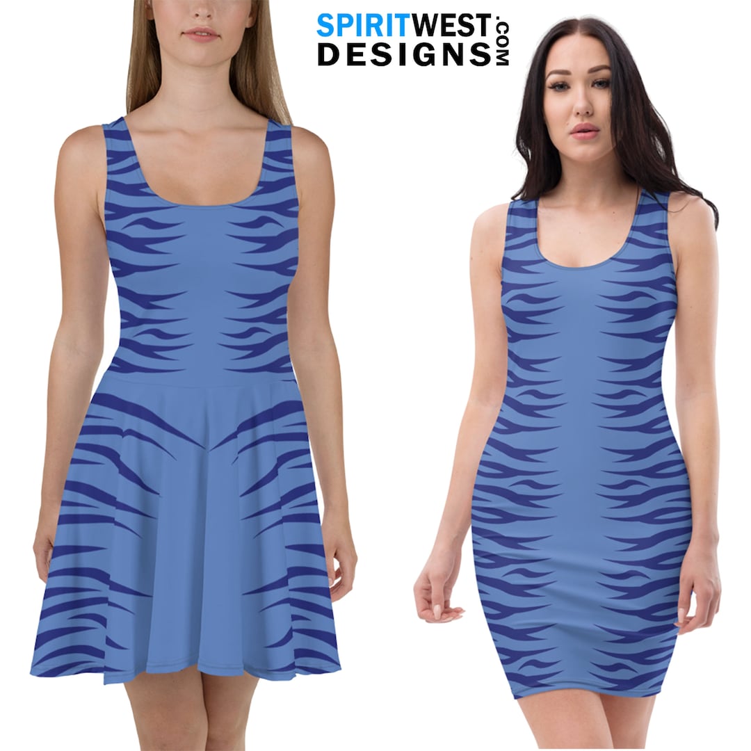 Blue Alien Costume Skater Dress or Fitted Dress | Activewear Running ...