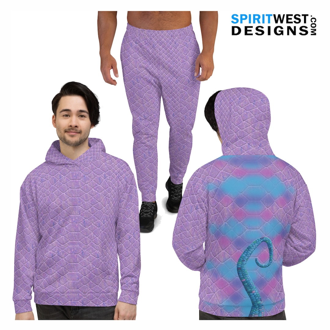 Purple Lizard Costume | Men's Reptile Hoodie Cosplay Halloween Costume ...