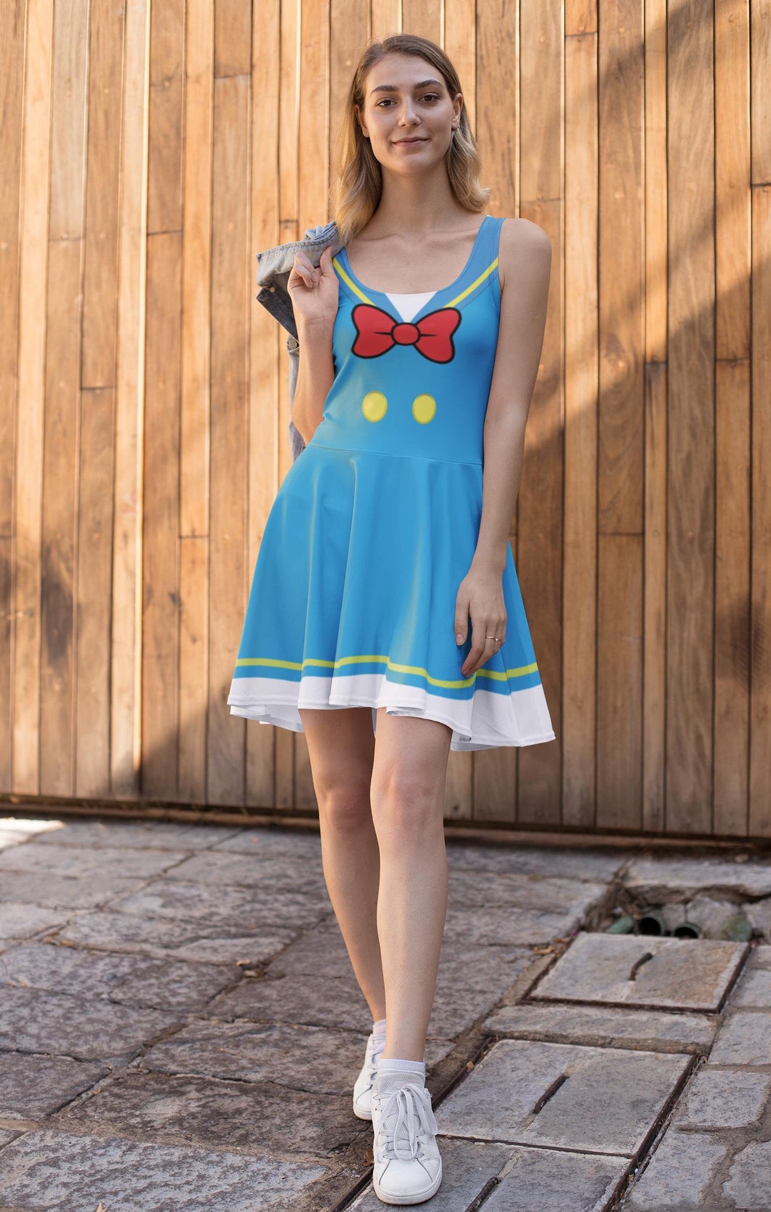Duck Costume Blue Sailor Dress Dot Party Dress Skater Flare Twirly ...