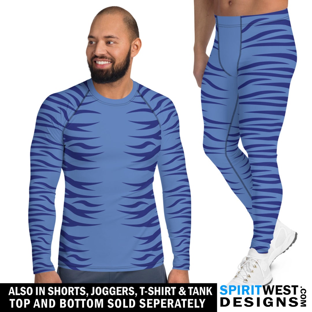 Blue Alien Costume Men's Athletic Cosplay Costume MMA Running Costume ...