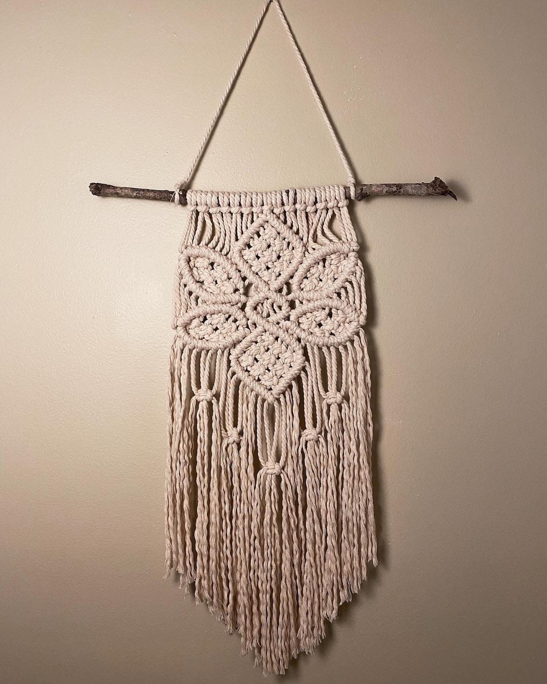 Handmade Macrame Flower Wall Hanging - Etsy
