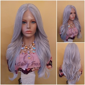 Platinum Sliver Wavy Lace Front Wig| HD Lace Wig |gray Wig for Women ...